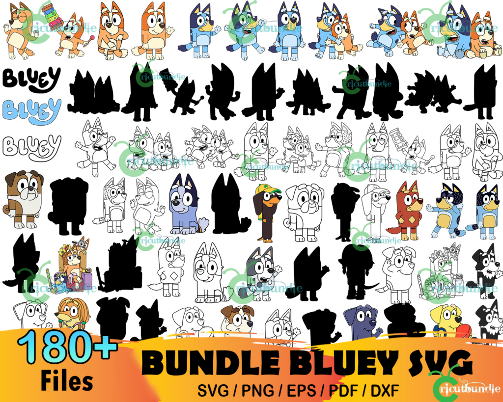 180+ Bluey Bundle Svg, Cartoon Svg, Bluey Svg, Bluey Dad Svg - bundle88 ...