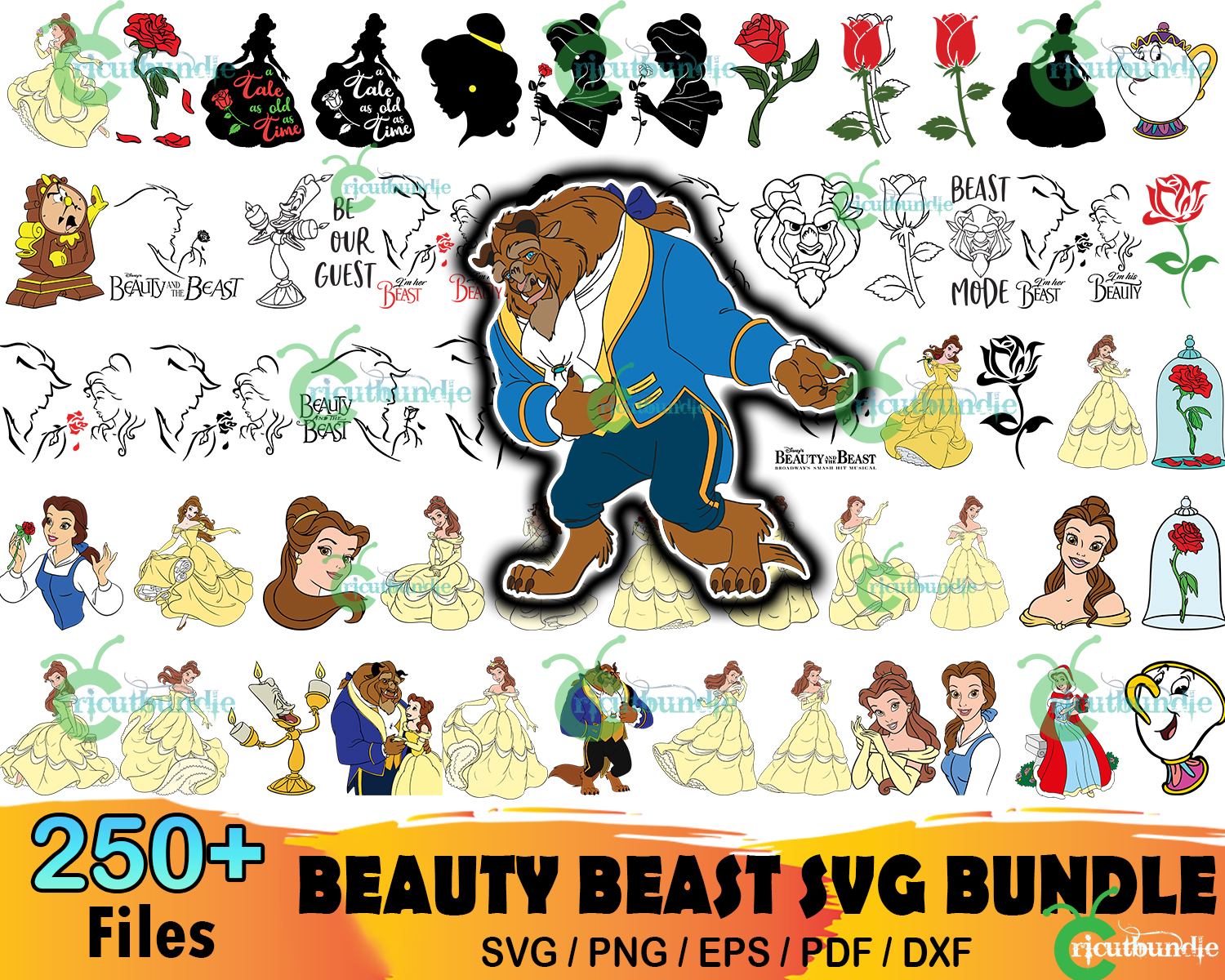 250+ Beauty And The Beast Svg Bundle, Disney Svg, Belle Svg - bundle88 ...