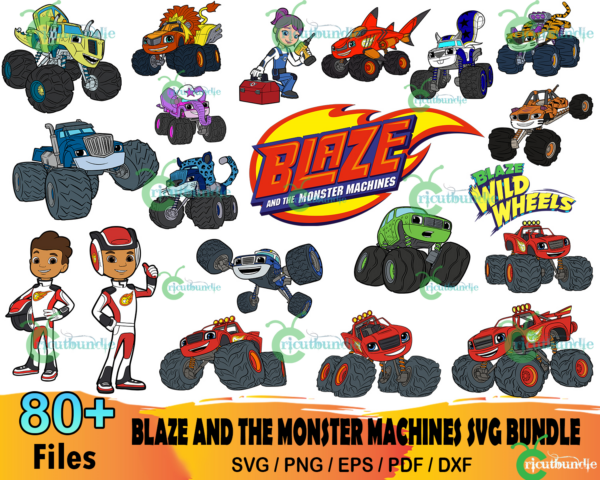 Blaze And The Monster Machines Svg Bundle, Wild Wheels Svg - bundle88 ...