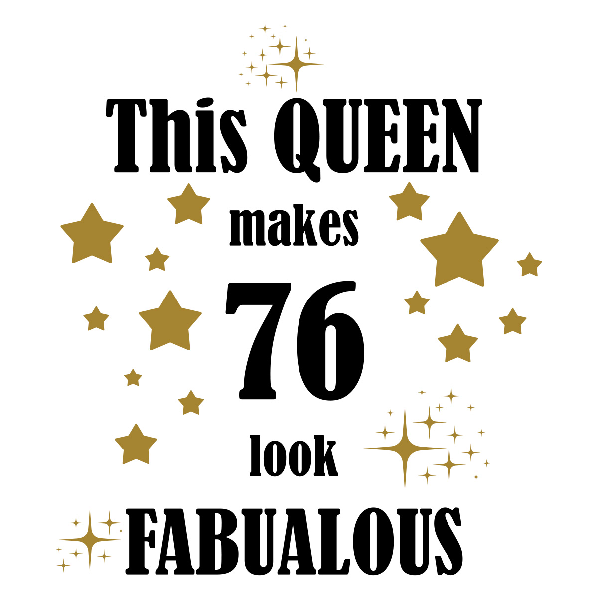 This Queen Makes 76 Look Fabulous 76th Birthday Woman Svg, Birthday Svg ...